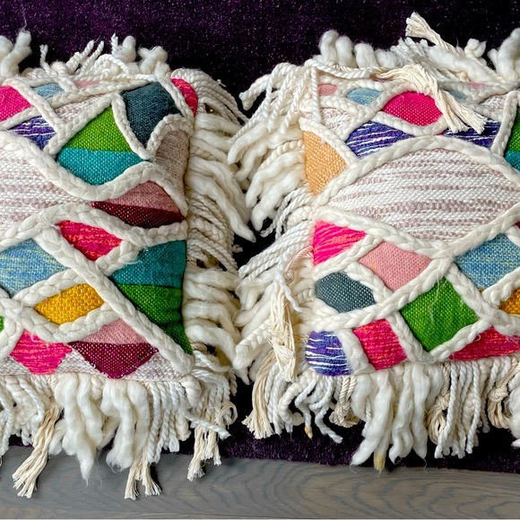 Anthropologie | Accents | Anthropologie Weave And Wander Tassel Pillows ...